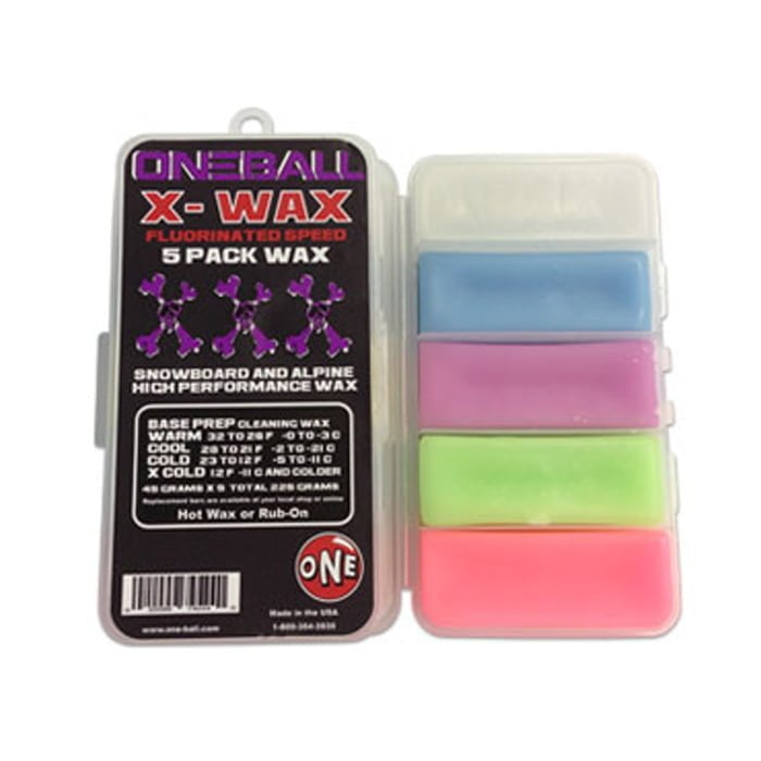 5 Pack Assorted Temp X-Wax Fluoro-Graphite Snowboard Wax | Salty Peaks ...