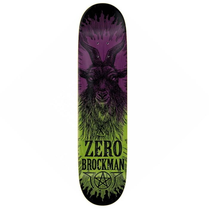 ZERO DELIVERANCE BROCKMAN SKATEBOARD DECK 8″ – Salty Peaks Snowboard Shop