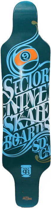 Mini Shaka 40.25" Blue Longboard Deck | Salty Peaks Snowboard Shop
