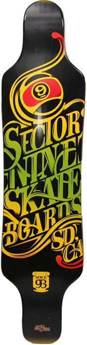Mini Shaka 40.25″ Rasta Longboard Deck – Salty Peaks Snowboard Shop